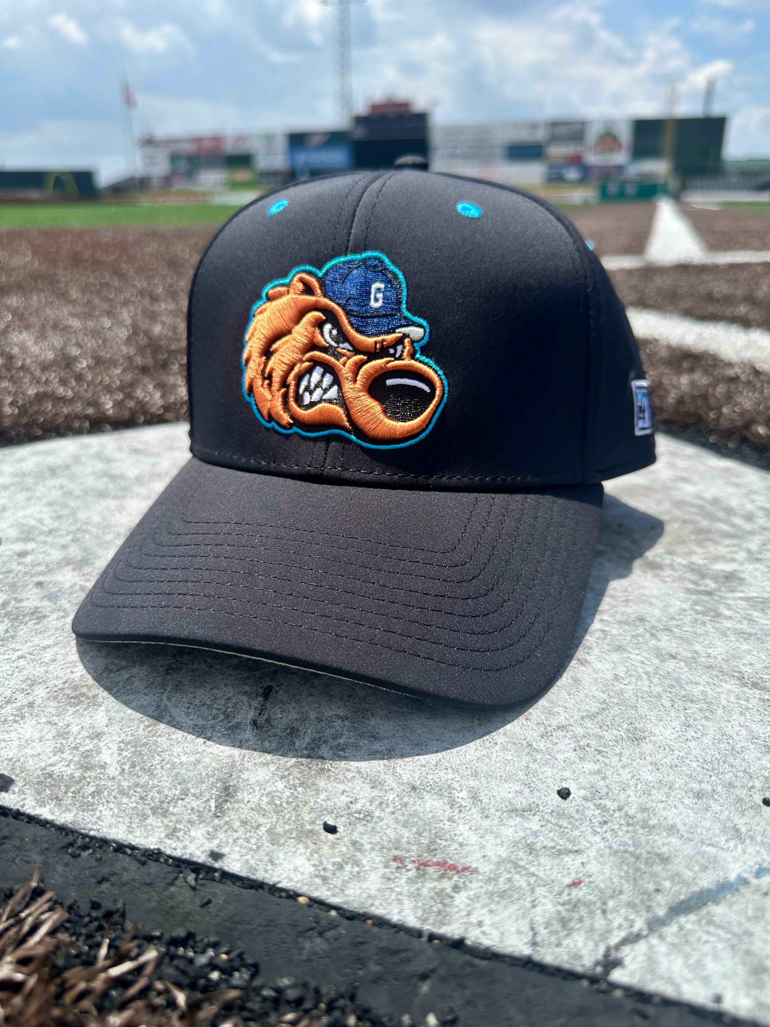 Neon Blue Mean Slugger Curved Hat | Gateway Grizzlies
